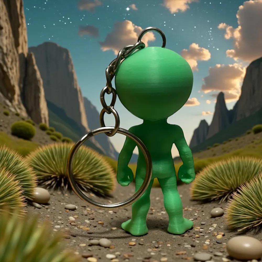 Alien Keychain - Free 3D Print Model - MakerWorld
