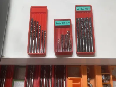 Gridfinity drill bits holder by 3DthingMakerWorld: Download Free 3D Models