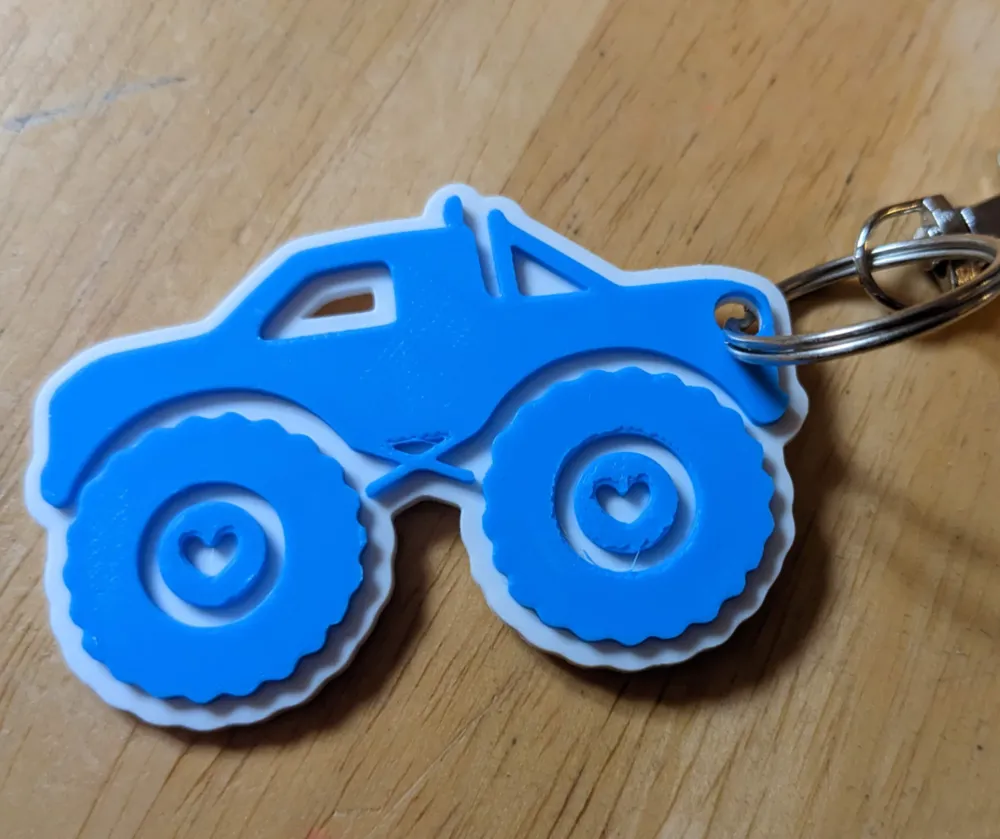 Valentine's Monster Truck Keychain by LiSsA - MakerWorld