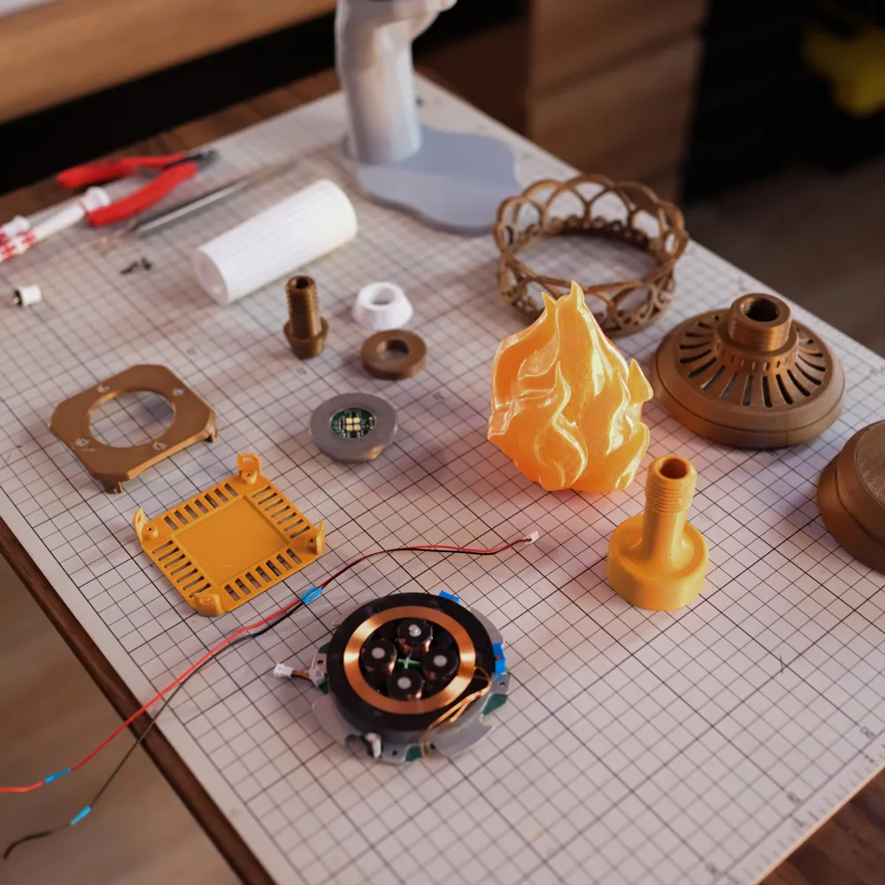 LIBERTY TORCH - Magnetic Levitation - Free 3D Print Model - MakerWorld