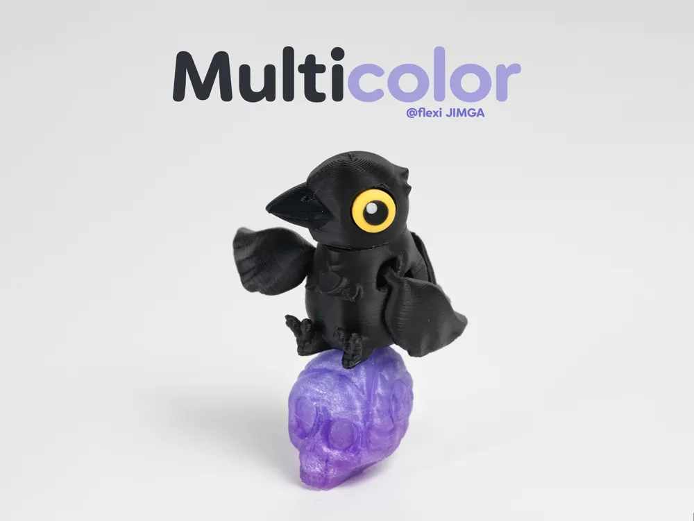 Little Flexi Crow by 🟢 Flexi JIMGA MakerWorld: Download Free 3D Models