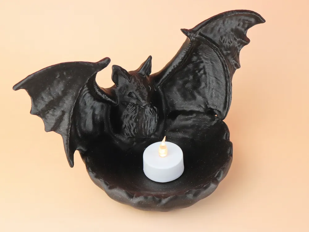 Gothic Bat Bowl - Free 3D Print Model - MakerWorld