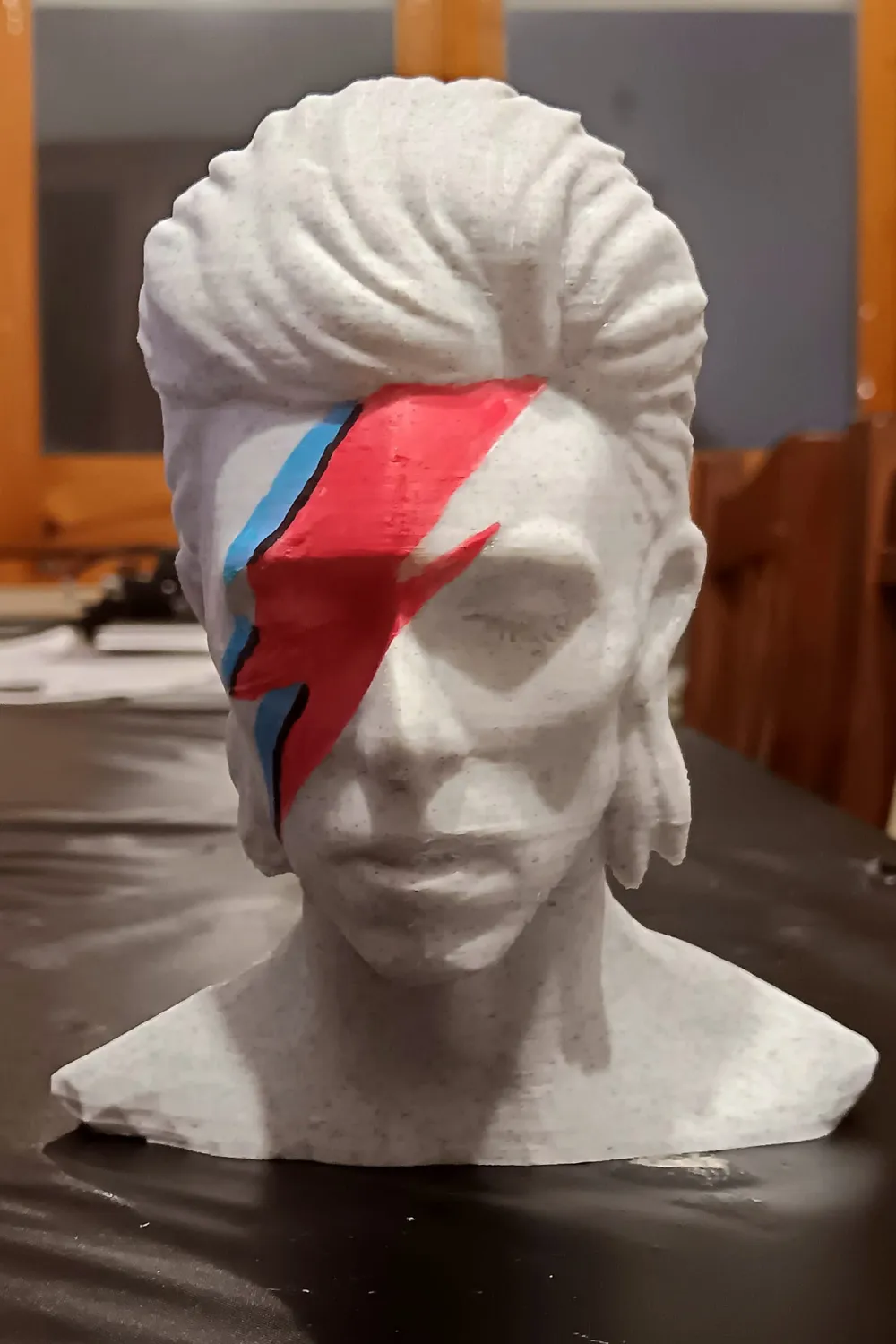 David Bowie Bust with Lightning Bolt – 3D Model by PS3D CREATIVE ...