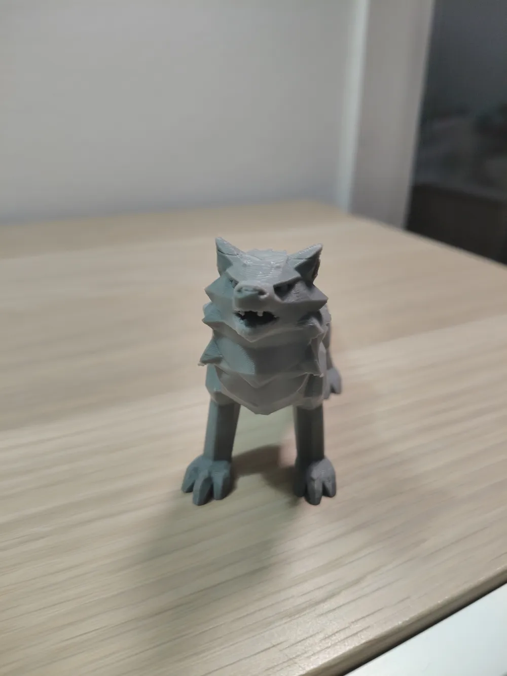 Low Poly Wolf – Stylized Statue - Free 3D Print Model - MakerWorld