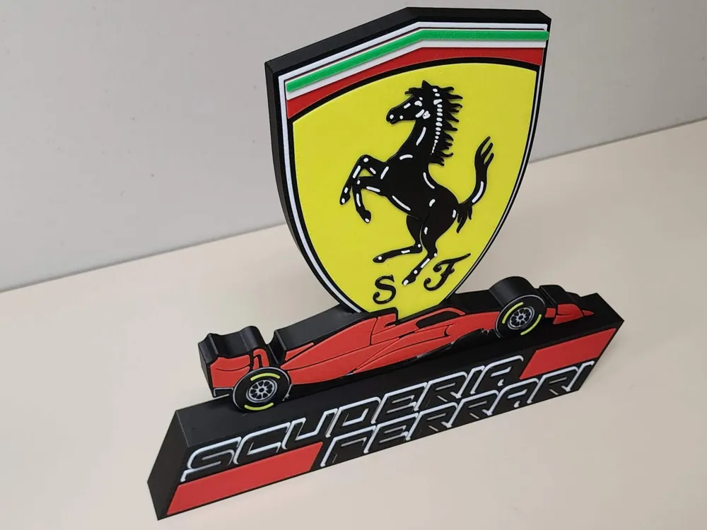 Scuderia Ferrari F1 Wall or Desk Display by briankstan - MakerWorld