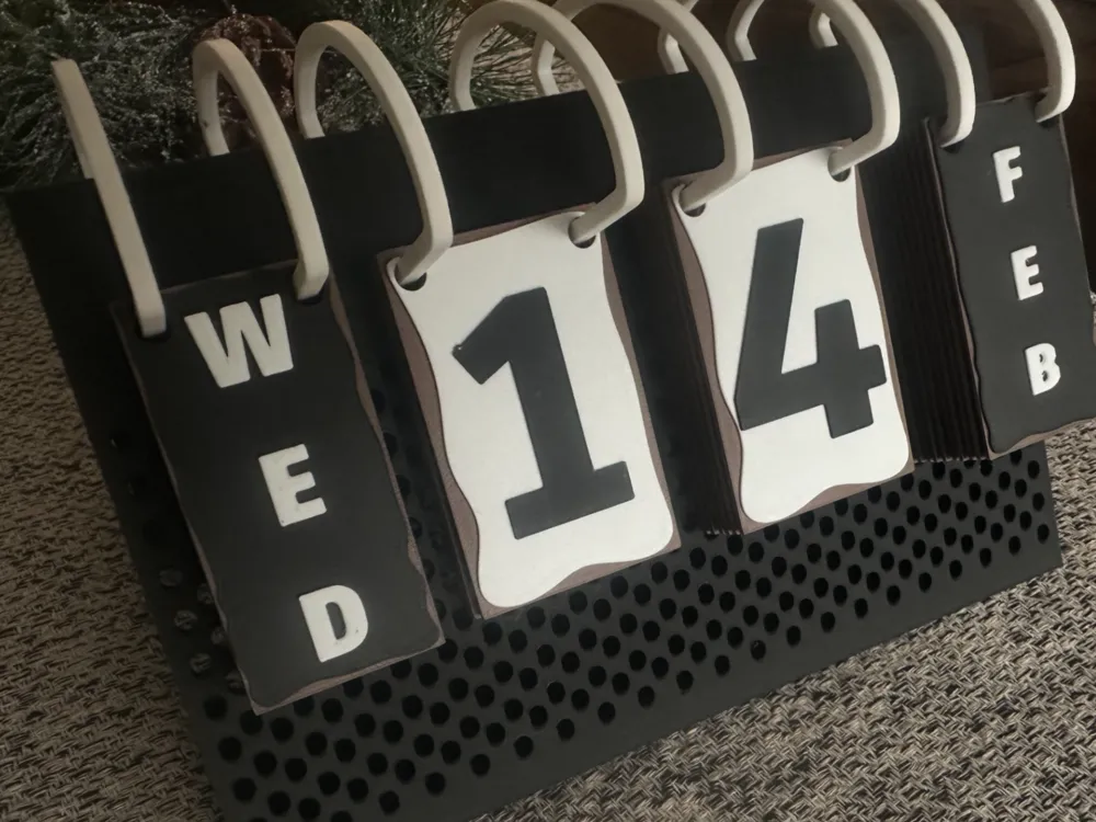 Flip Calendar by Dannyduckets MakerWorld: Download Free 3D Models