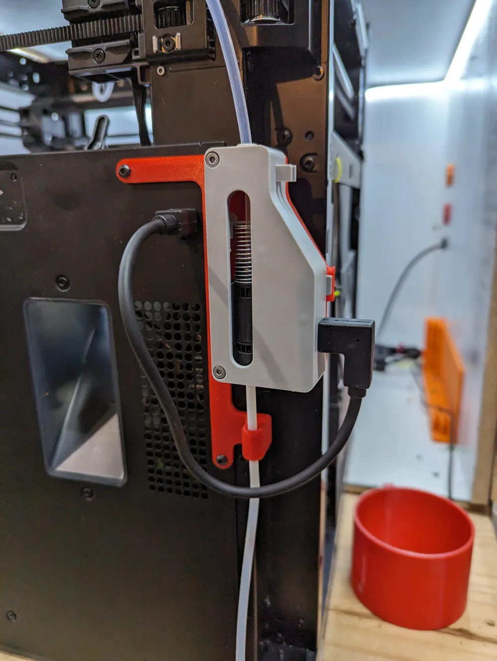 Bambu AMS Buffer Vertical Mount with PTFE Guide Remixed by smittyrn ...