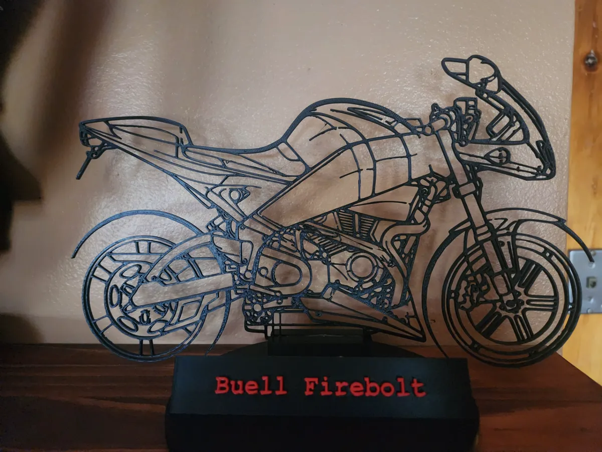 Buell Firebolt silhouette - Free 3D Print Model - MakerWorld