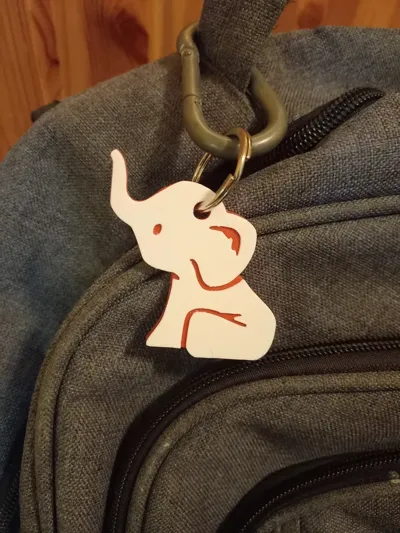 Cute Elephant Keychain by Gremflin - MakerWorld