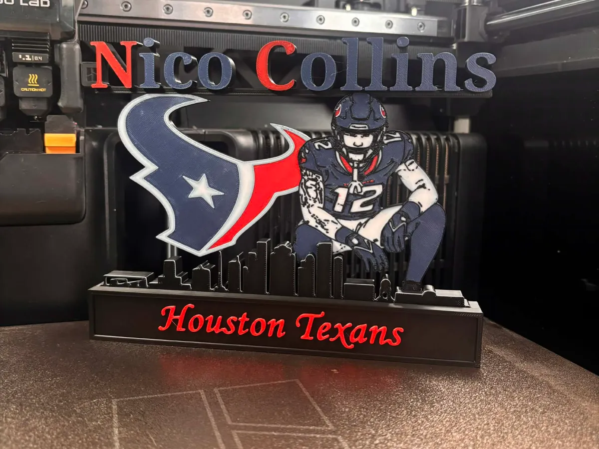 NFL - Houston Texans Nico Collings Display - Free 3D Print Model ...