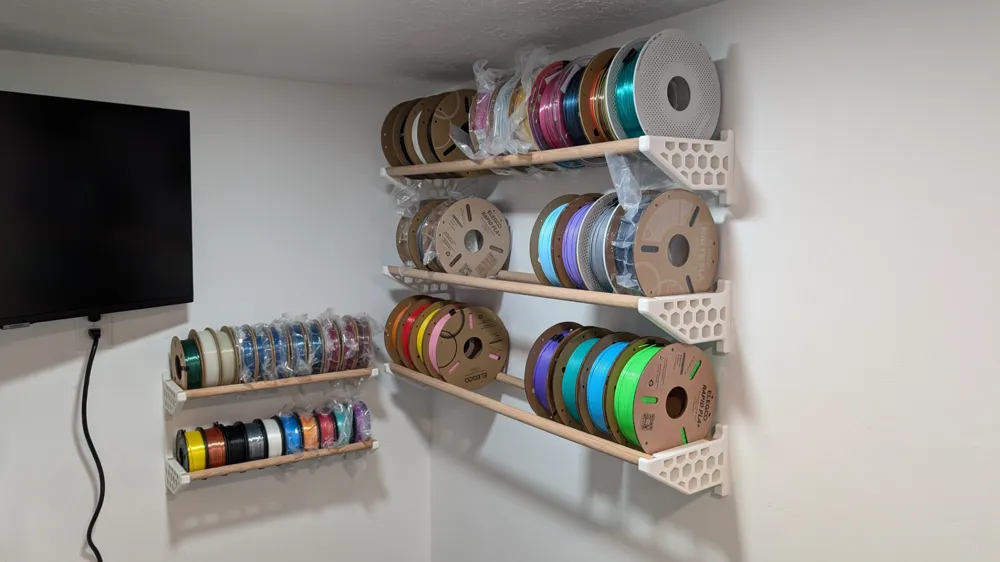 200/250G Spool Shelves (Fits A1 Mini Spools) - Free 3D Print Model ...