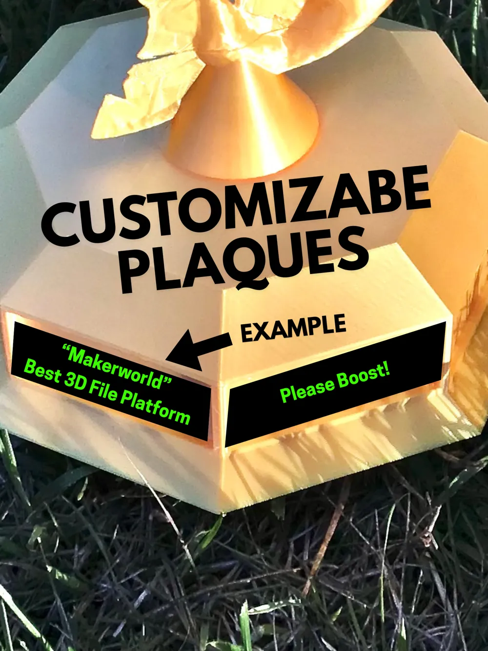 Fishing Trophy, Customizable - Free 3D Print Model - MakerWorld