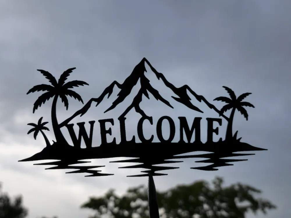 Tropical Welcome Island Wall Art - Free 3D Print Model - MakerWorld