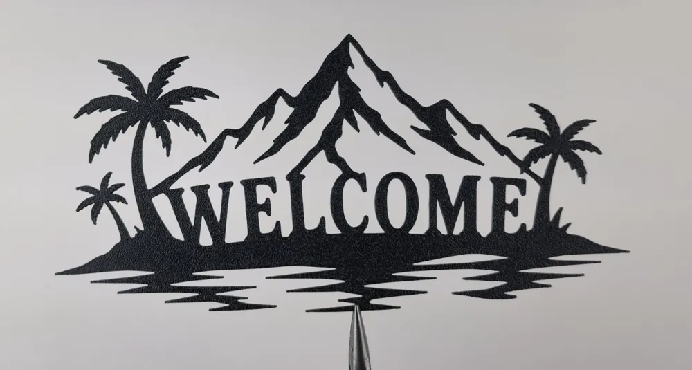 Tropical Welcome Island Wall Art - Free 3D Print Model - MakerWorld