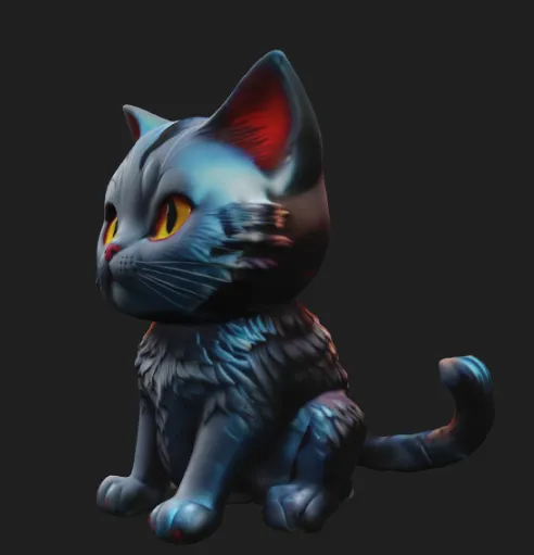 Cute cat 3D model and keychain by kisik20 - MakerWorld