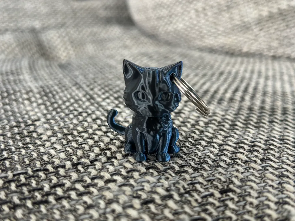 Cute cat 3D model and keychain by 3Dcrabi MakerWorld: Download Free 3D ...