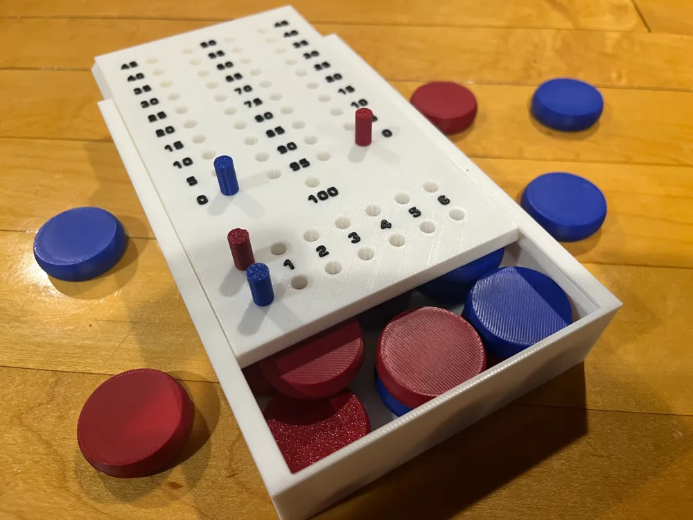 Crokinole Scoring Tracker Storage Box - Free 3D Print Model - MakerWorld