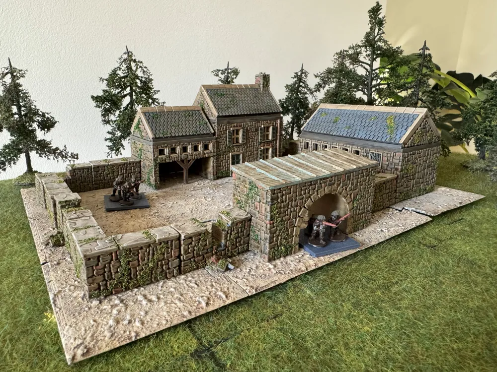15mm Normandy Farmstead | 1b Damaged Straight Wall - Free 3D Print ...
