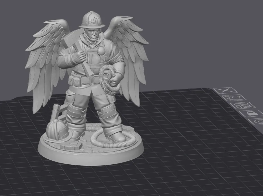 Fallen Firefighter Angel Statue – AI Generated - Free 3D Print Model ...