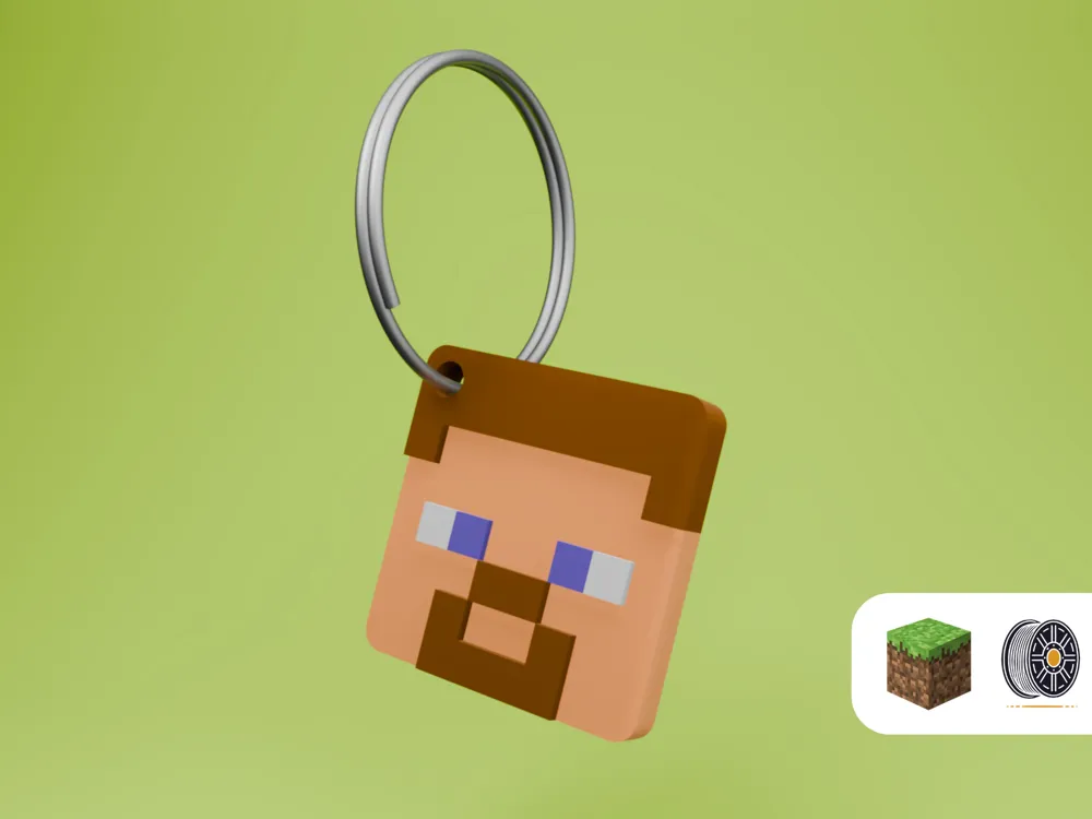 Steve | Minecraft Keychain Series by Mike.stl - MakerWorld