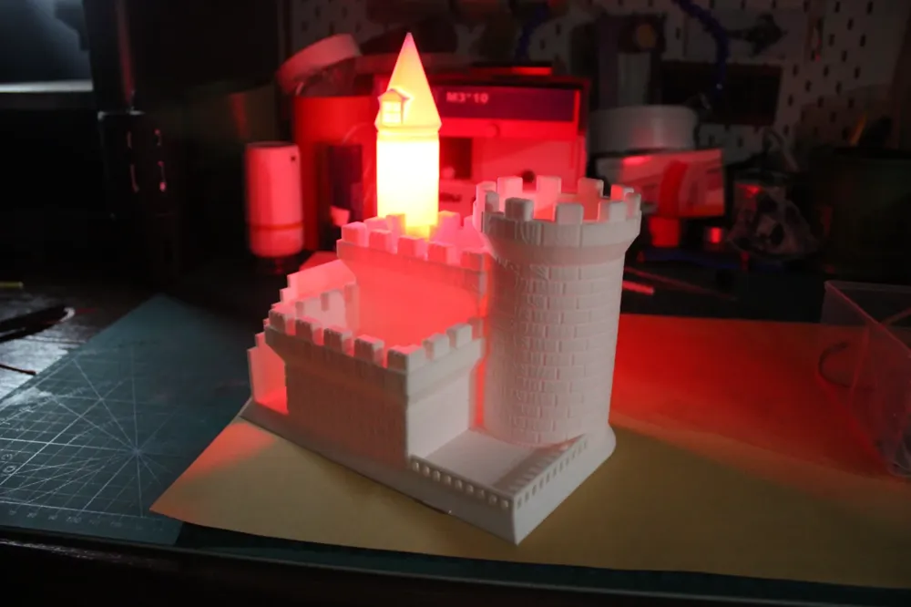 Dual-Mode Castle: Medieval-Style 3D Printed Desktop Organizer - Night ...