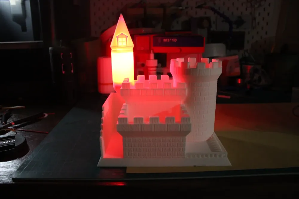Dual-Mode Castle: Medieval-Style 3D Printed Desktop Organizer - Night ...