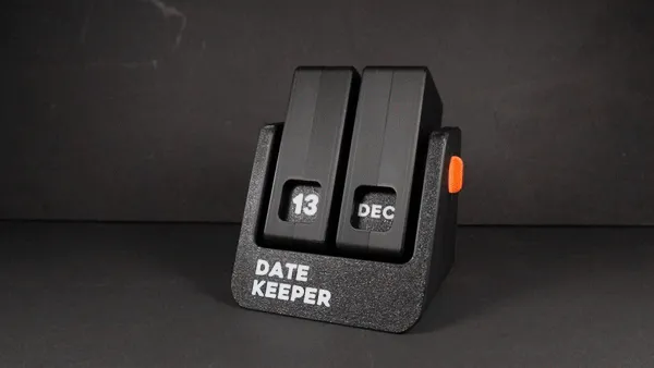 "Date Keeper" Perpetual Flip Calendar - Free 3D Print Model - MakerWorld