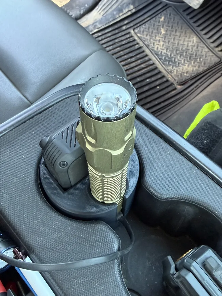 Flashlight Air Pod hold for car cup holder - Free 3D Print Model ...