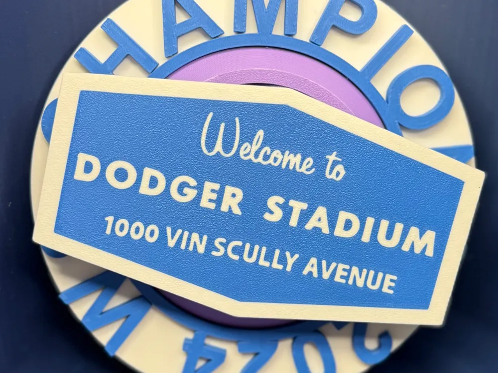 2024 WS Champion Dodgers - LA Hands Spinner Chain - Free 3D Print Model ...