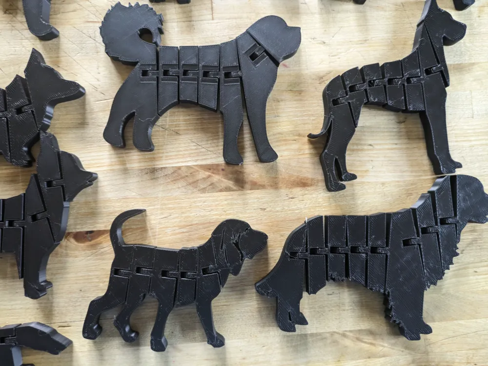 17 flexible dog silhouettes by cruse2382 - MakerWorld