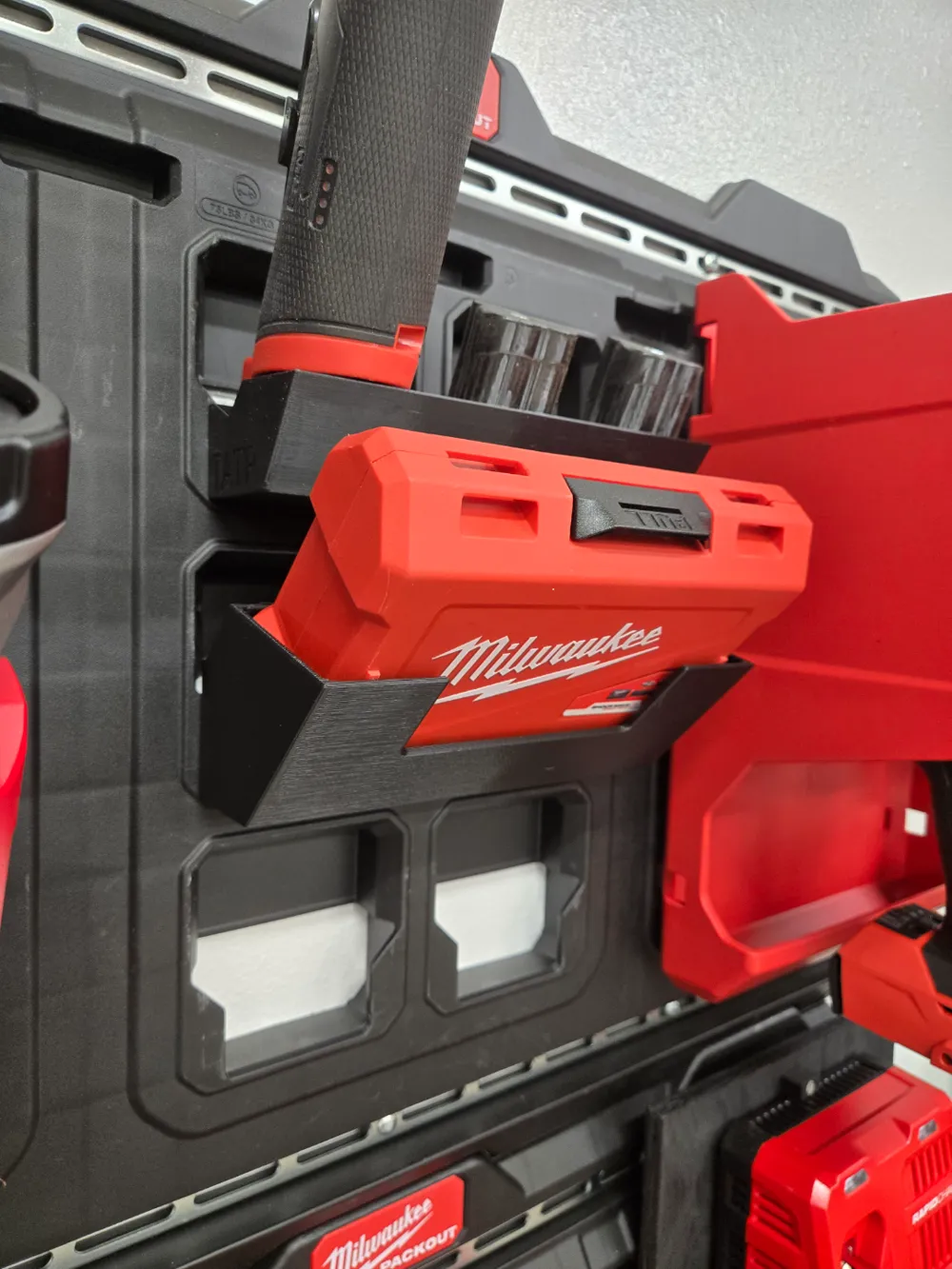 Milwaukee Packout Bit Case holder (angled version) - Free 3D Print ...