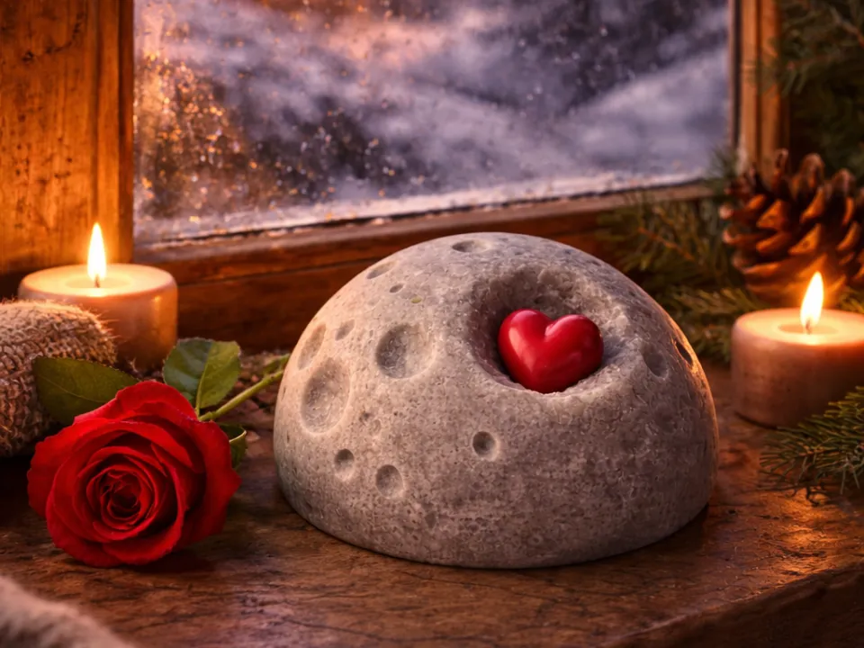 Moon and Heart Romantic 3D Printable Valentine day - Free 3D Print ...