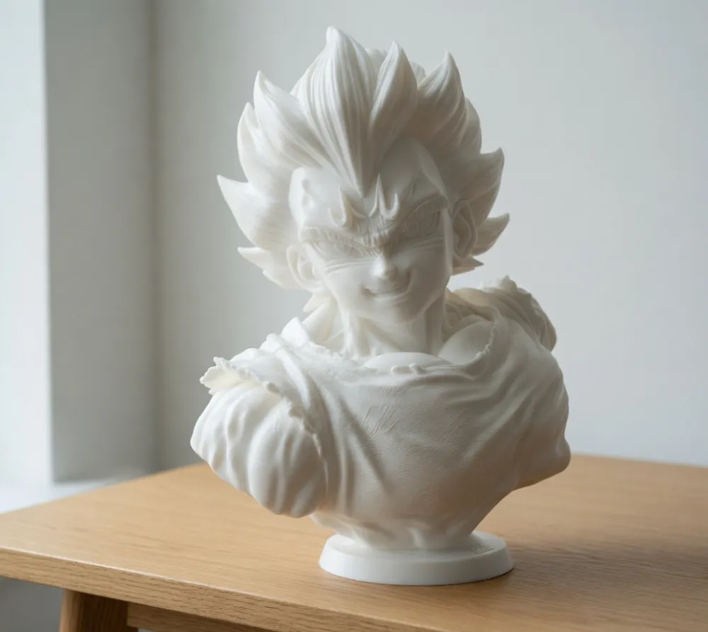 Majin Vegeta Bust Dragon Ball Z (2-Part Print) - Free 3D Print Model ...