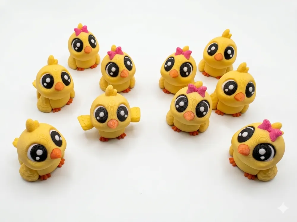 Baby chick flexi articulating toy - Free 3D Print Model - MakerWorld