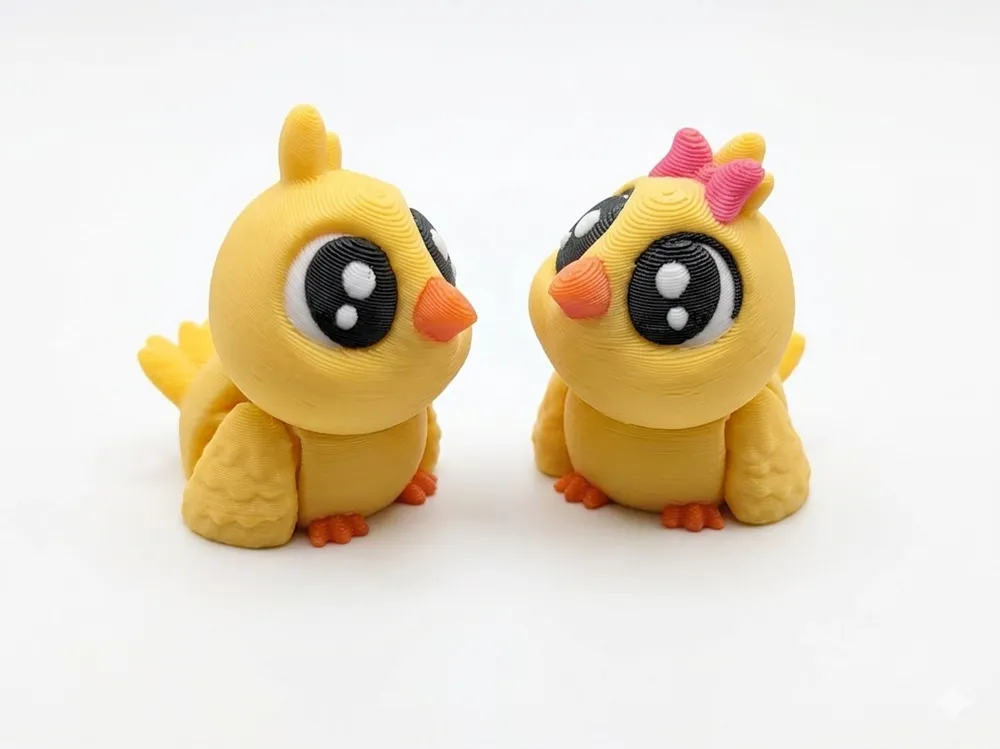 Baby chick flexi articulating toy - Free 3D Print Model - MakerWorld