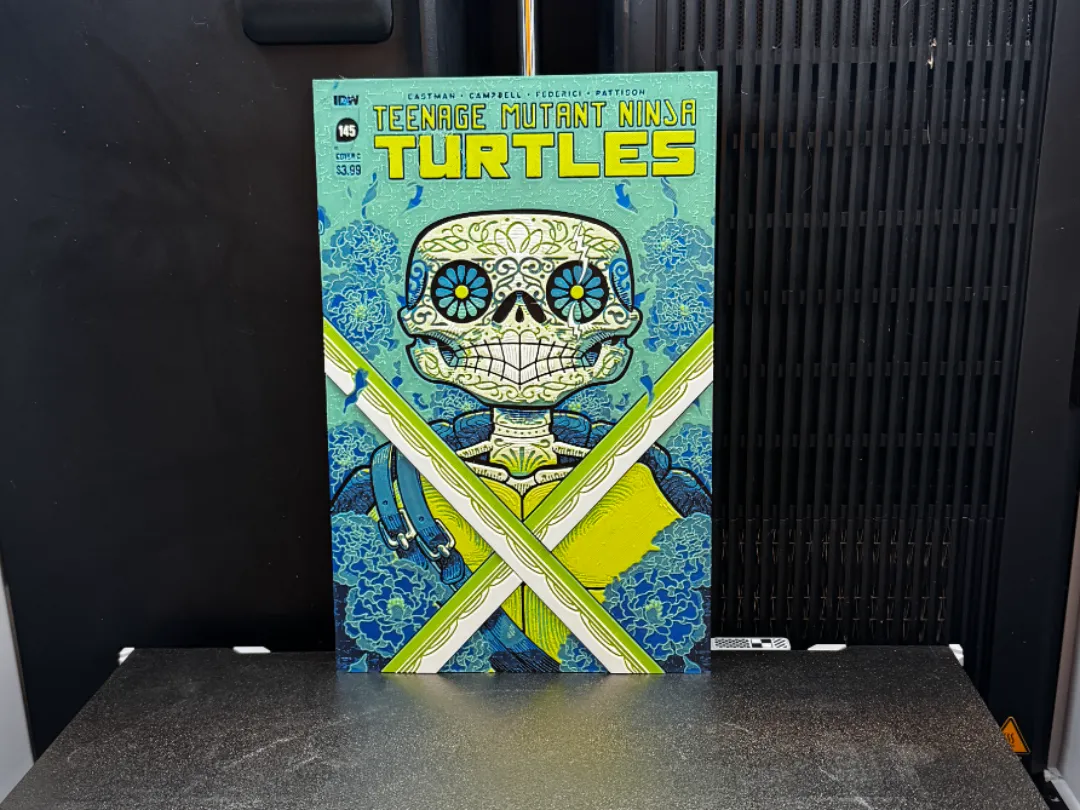 TMNT Dia De Los Muertos Comic Leonardo Canvas - Free 3D Print Model ...