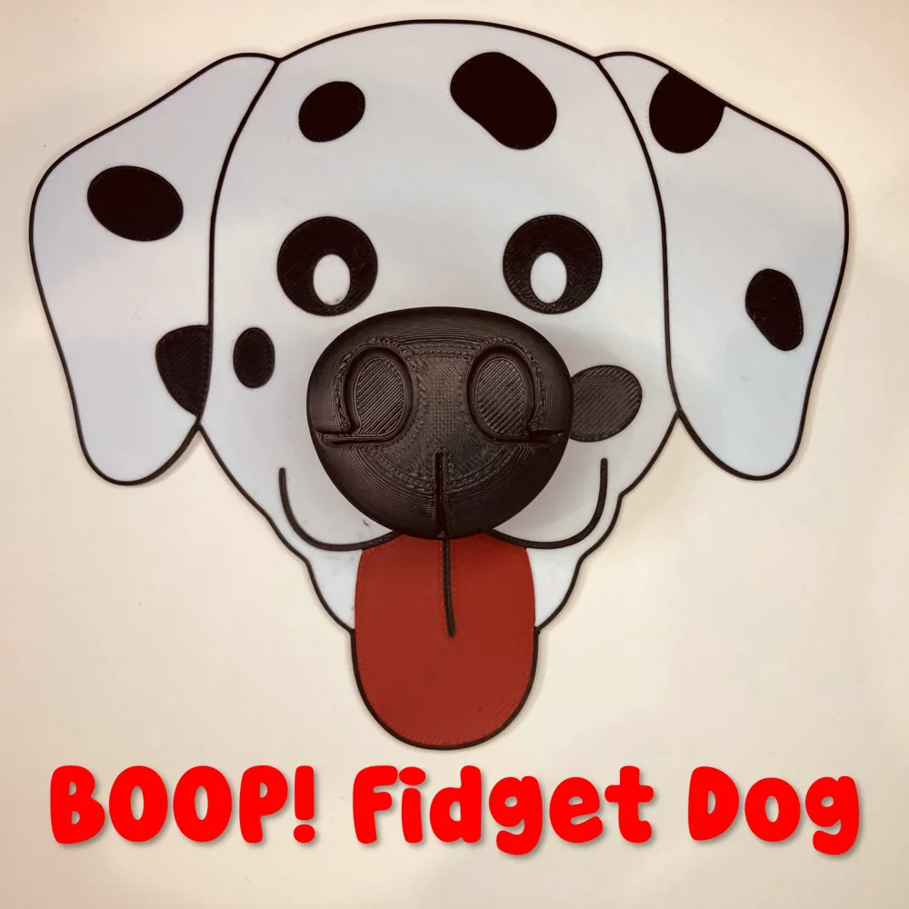 BOOP! Dog Nose Boop Fidget Toy -- Press & Wiggle - Free 3D Print Model ...