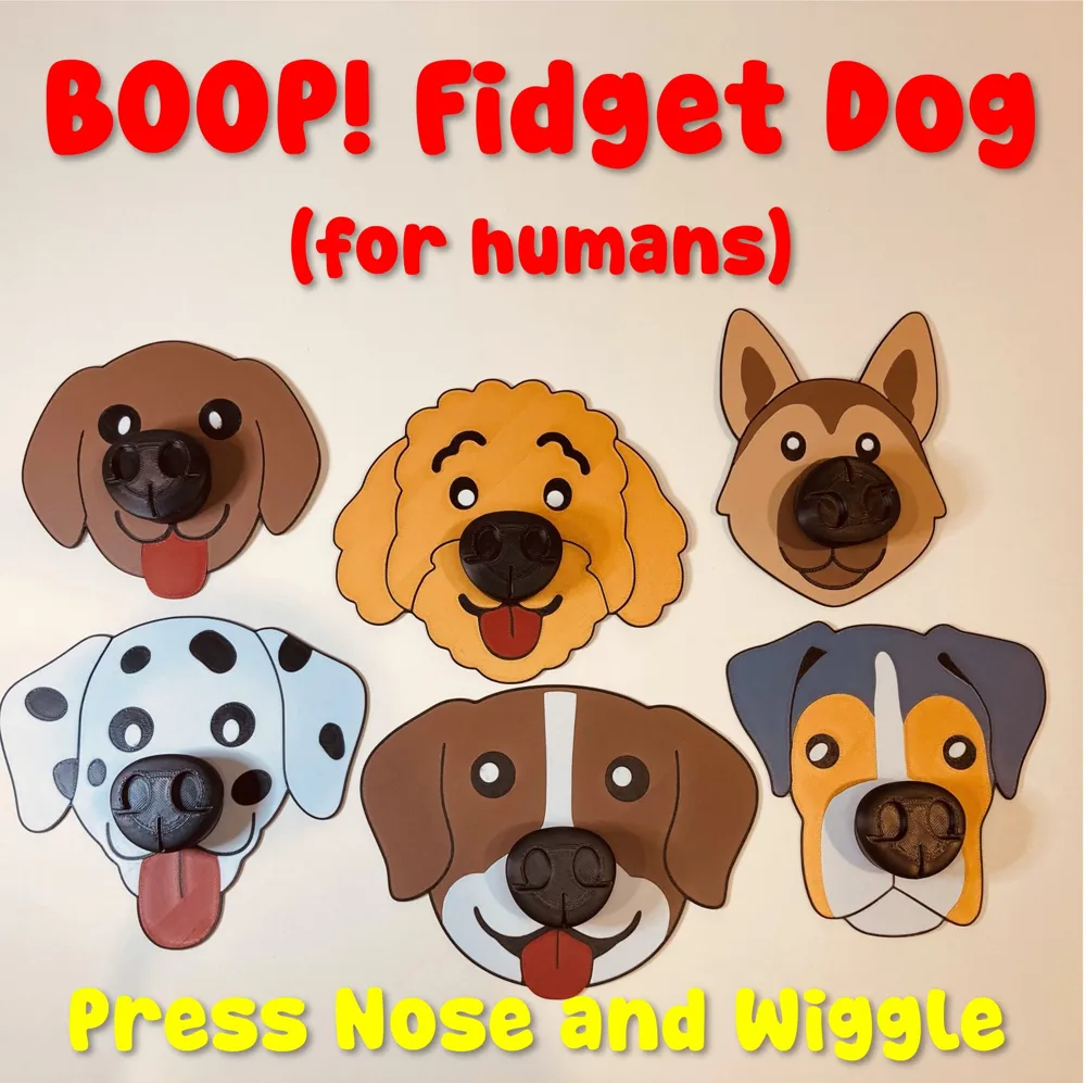 BOOP! Dog Nose Boop Fidget Toy -- Press & Wiggle by SpacedOut ...