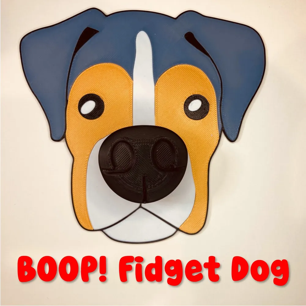 BOOP! Dog Nose Boop Fidget Toy -- Press & Wiggle - Free 3D Print Model ...