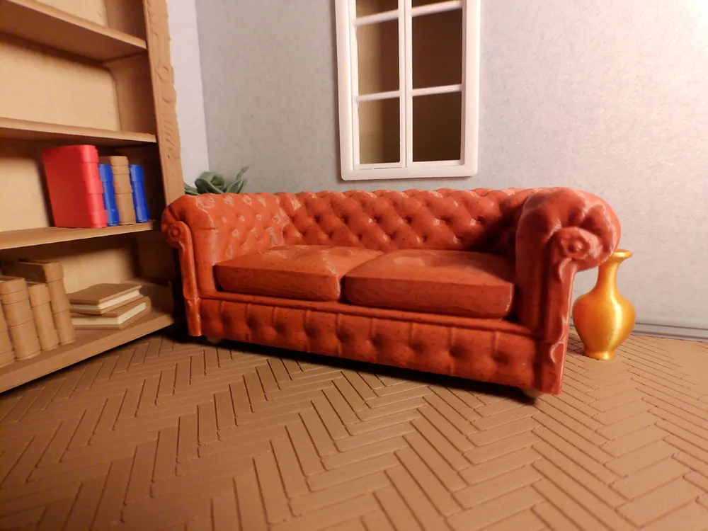 WLM - Raised Chesterfield Sofa V2 - Free 3D Print Model - MakerWorld