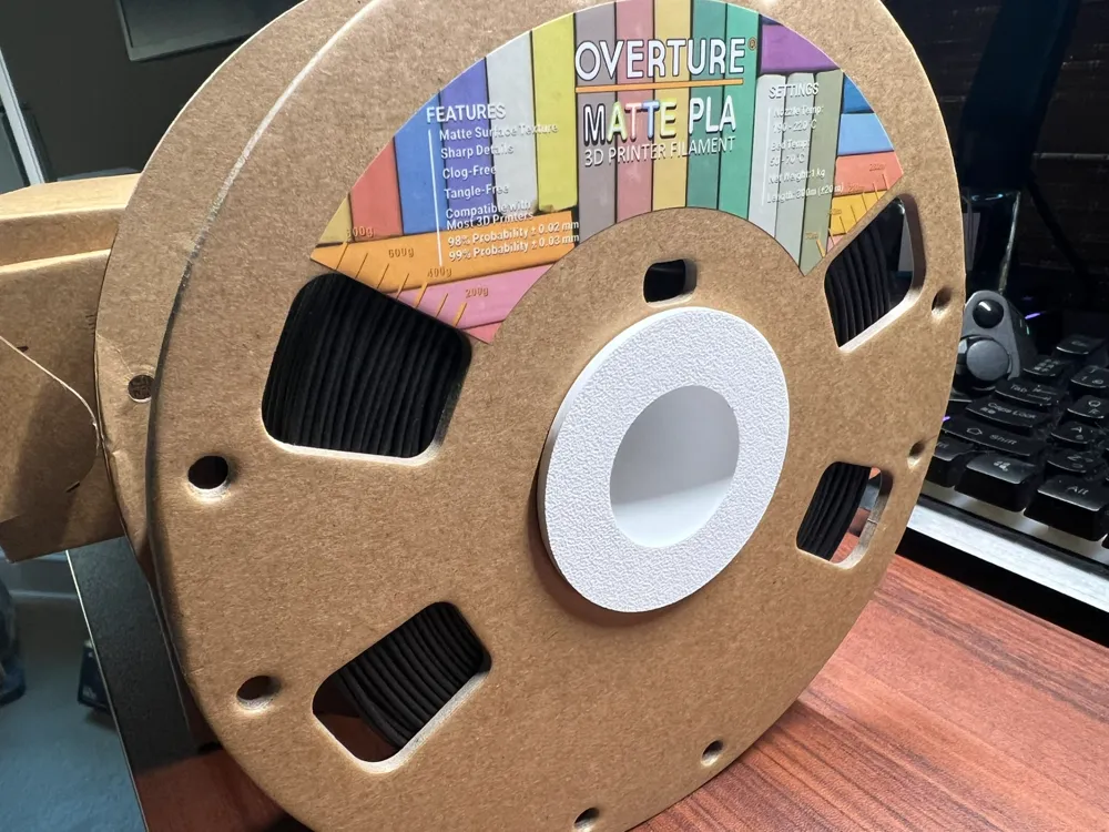 Cardboard Spool Adapter for Overture Filaments - Free 3D Print Model ...