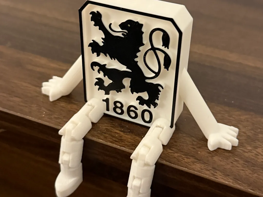 TSV 1860 Munich Logo with Wobbling Legs - Free 3D Print Model - MakerWorld