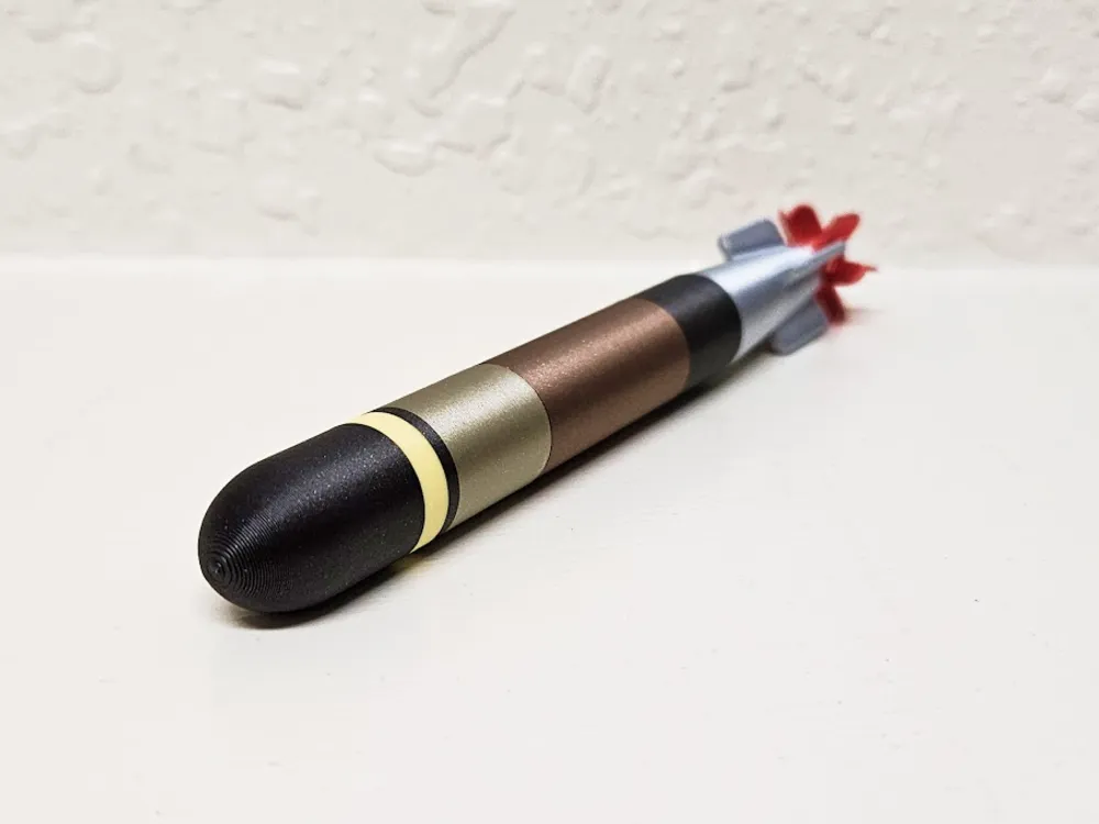 Torpedo Pen with Spin-able Propeller - Free 3D Print Model - MakerWorld