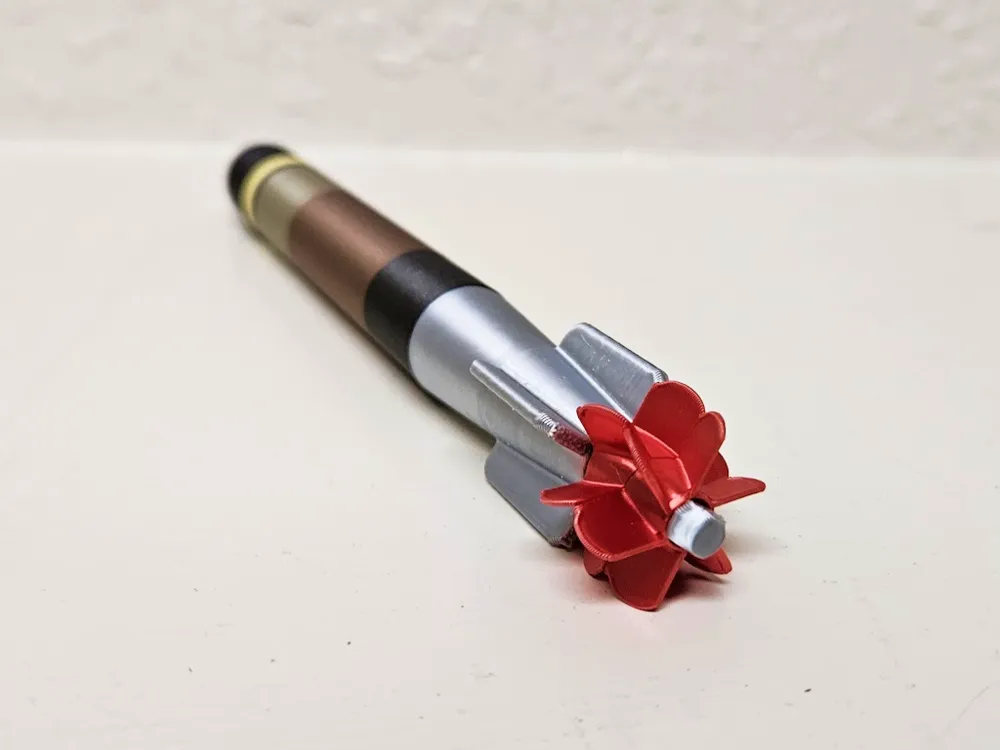 Torpedo Pen with Spin-able Propeller - Free 3D Print Model - MakerWorld