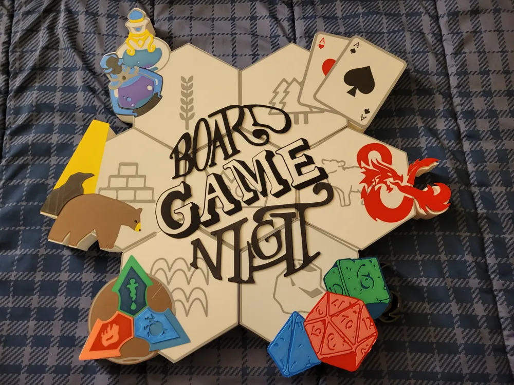 Board Game Night RGB Sign by copehill077 MakerWorld: Download Free 3D ...