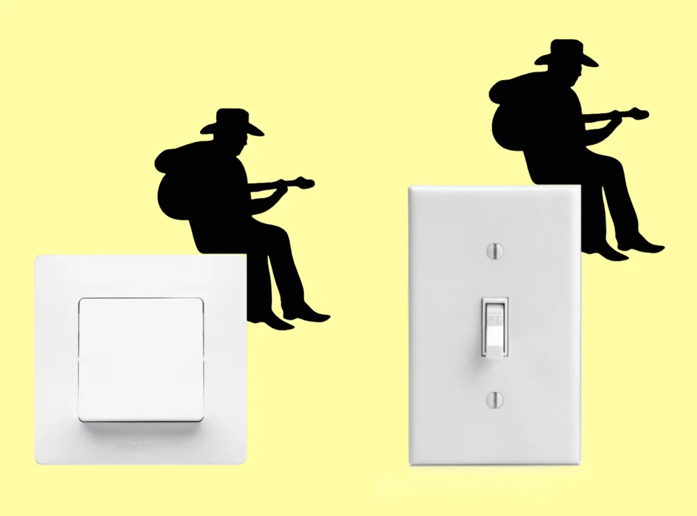 Man playing guitar light switch design by Ladamtla - MakerWorld