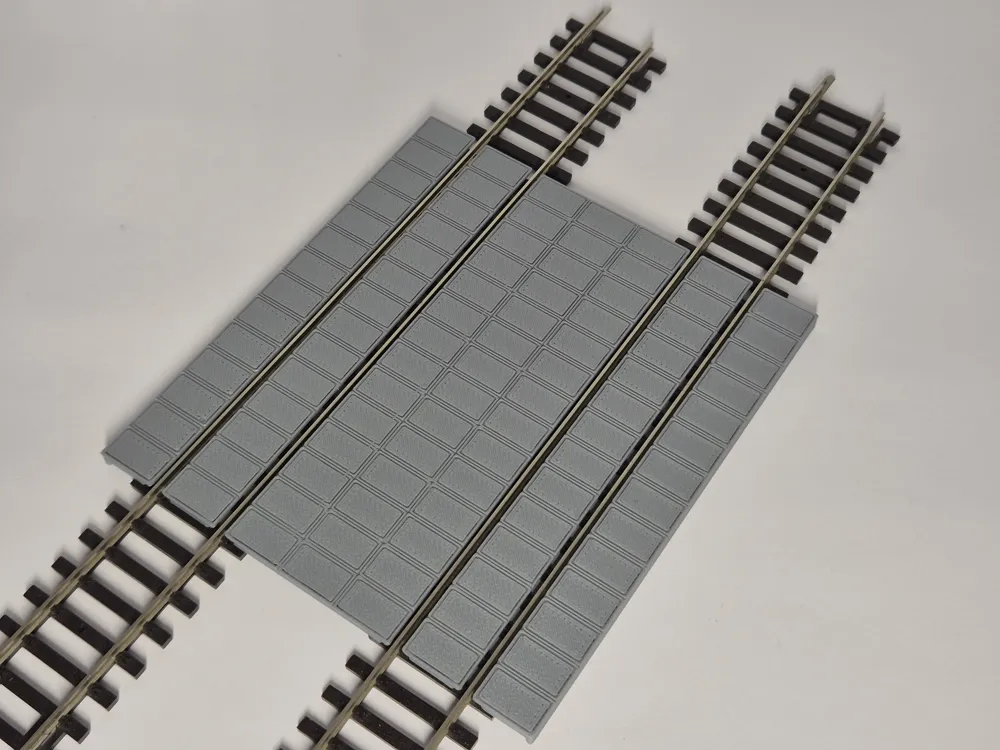 Two-Track Railway Crossing H0 - Free 3D Print Model - MakerWorld
