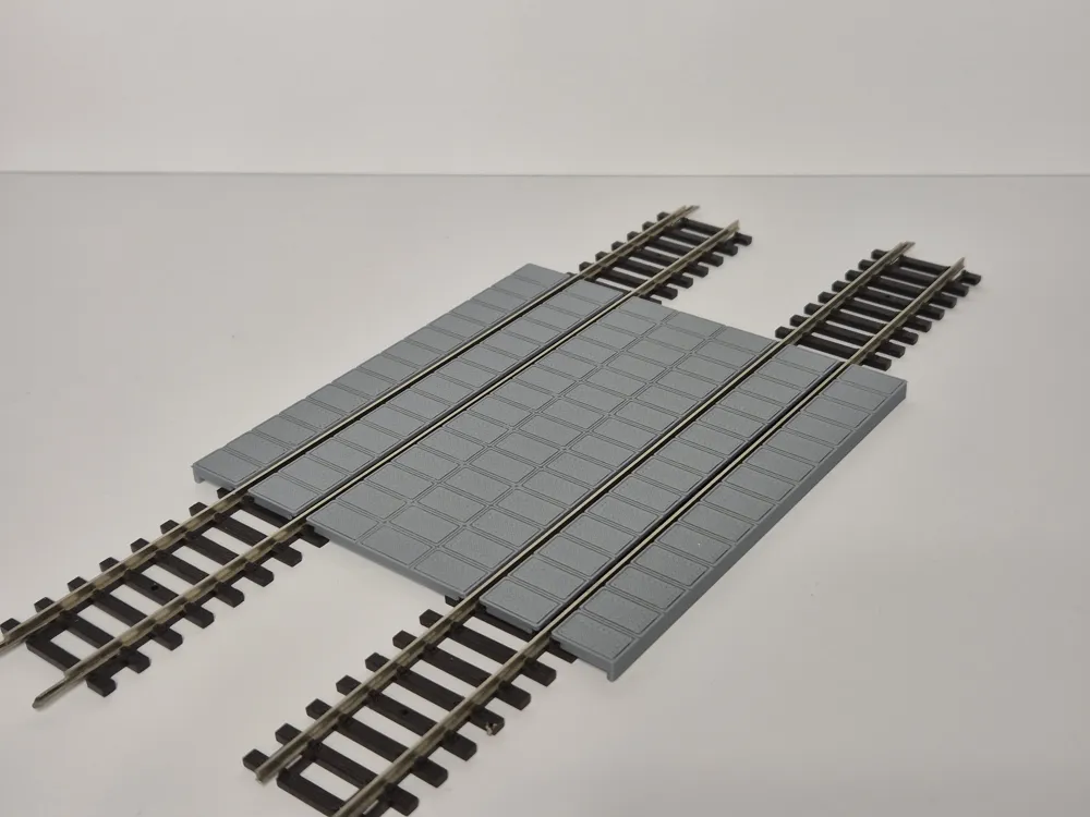 Two-Track Railway Crossing H0 - Free 3D Print Model - MakerWorld