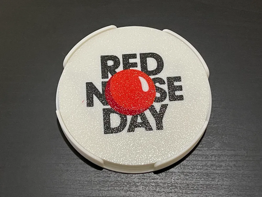 Red Nose Day Coaster - Simple by MalcTheOracle - MakerWorld