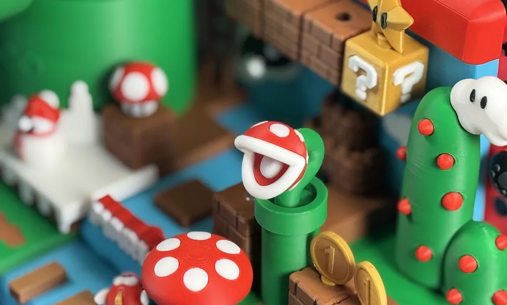Switch Mario creative clock base Panoramic version - Free 3D Print ...